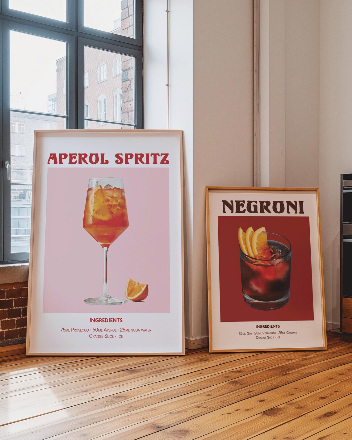 Aperol Spritz Recipe Art Print Bar Cart Decor Cocktail Poster Party ...