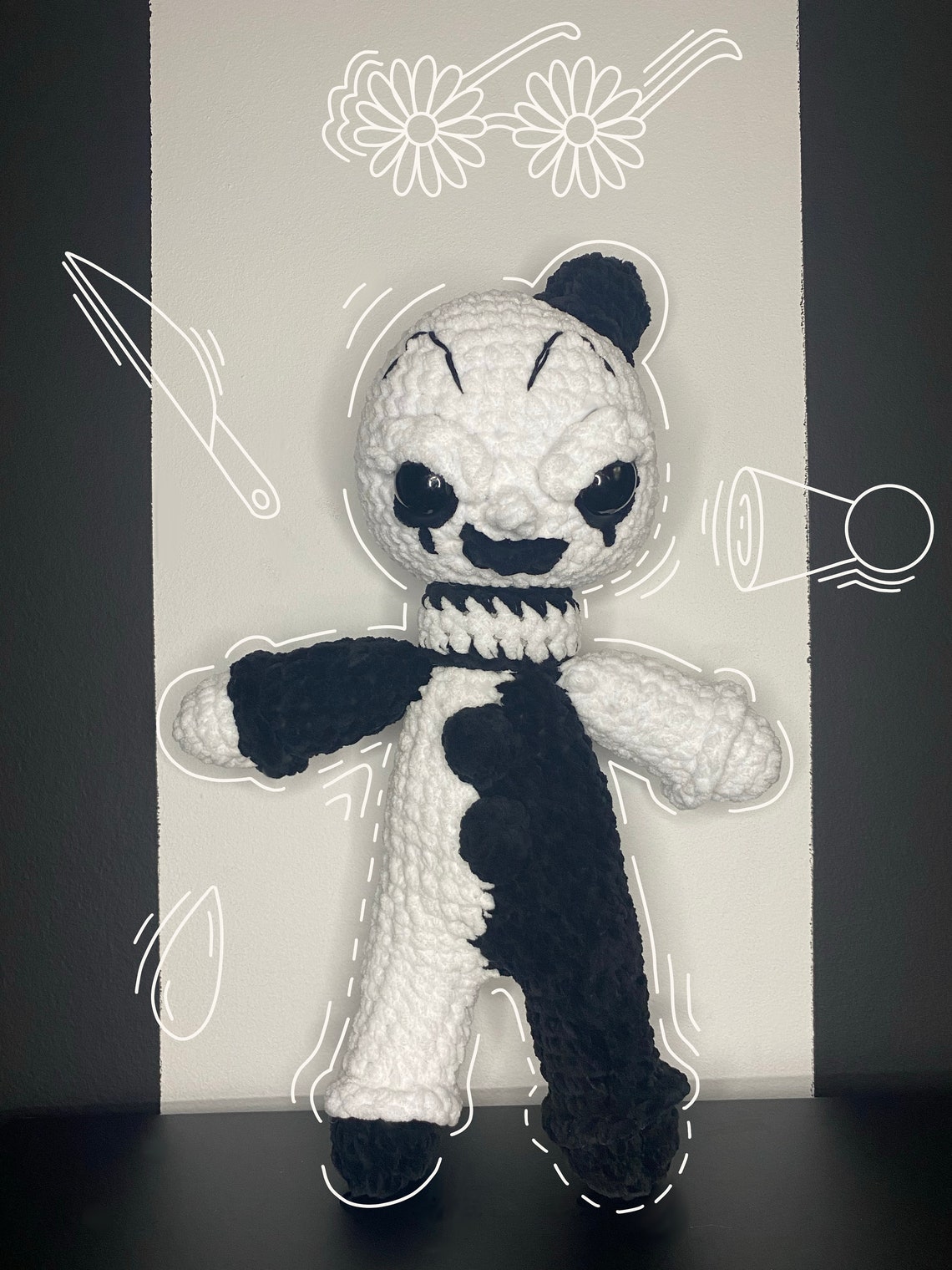 Clown Inspired by the Movie Series "terrifier" PDF Amigurumi Crochet ...