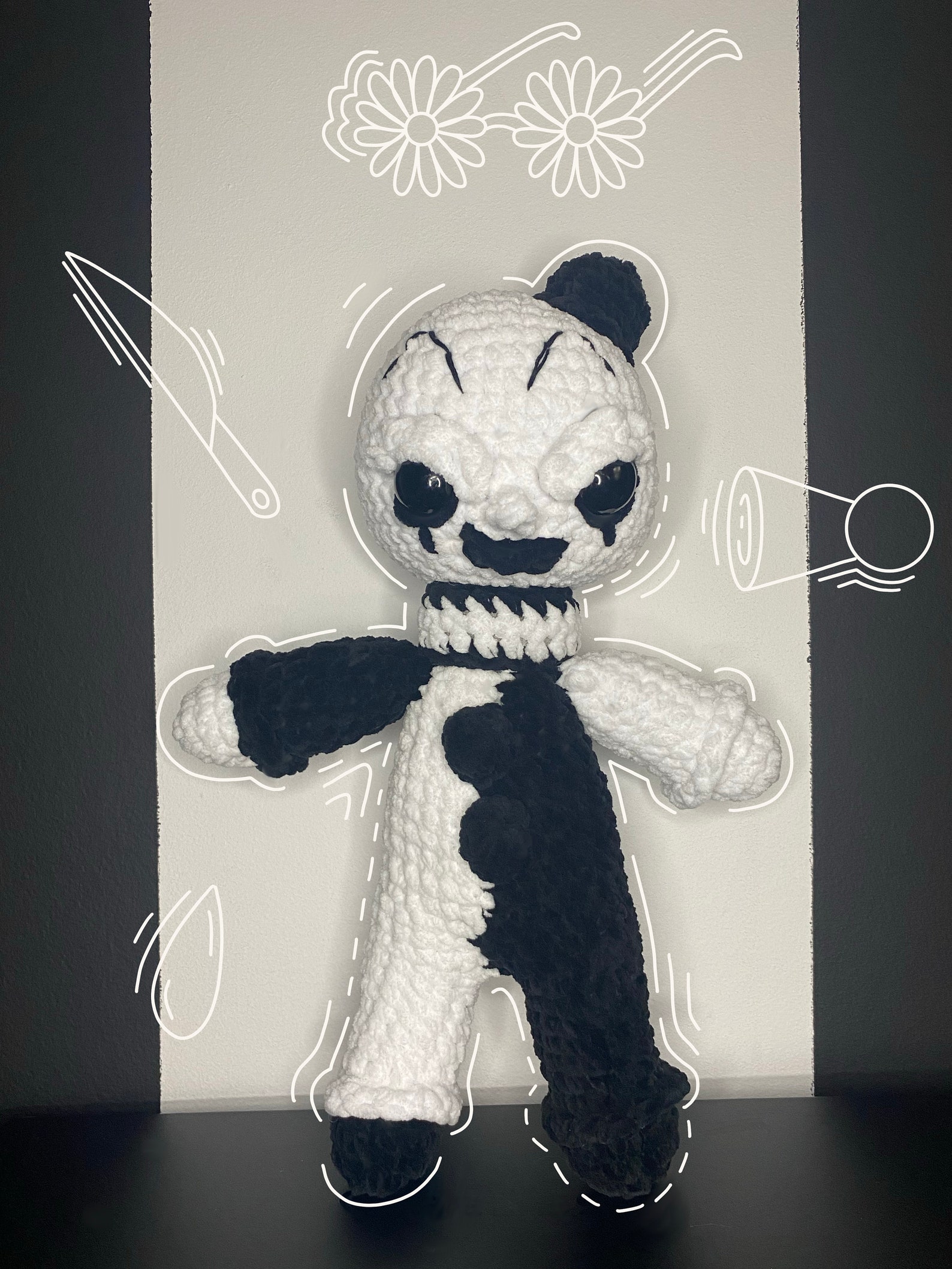 Clown Inspired by the Movie Series "terrifier" PDF Amigurumi Crochet ...