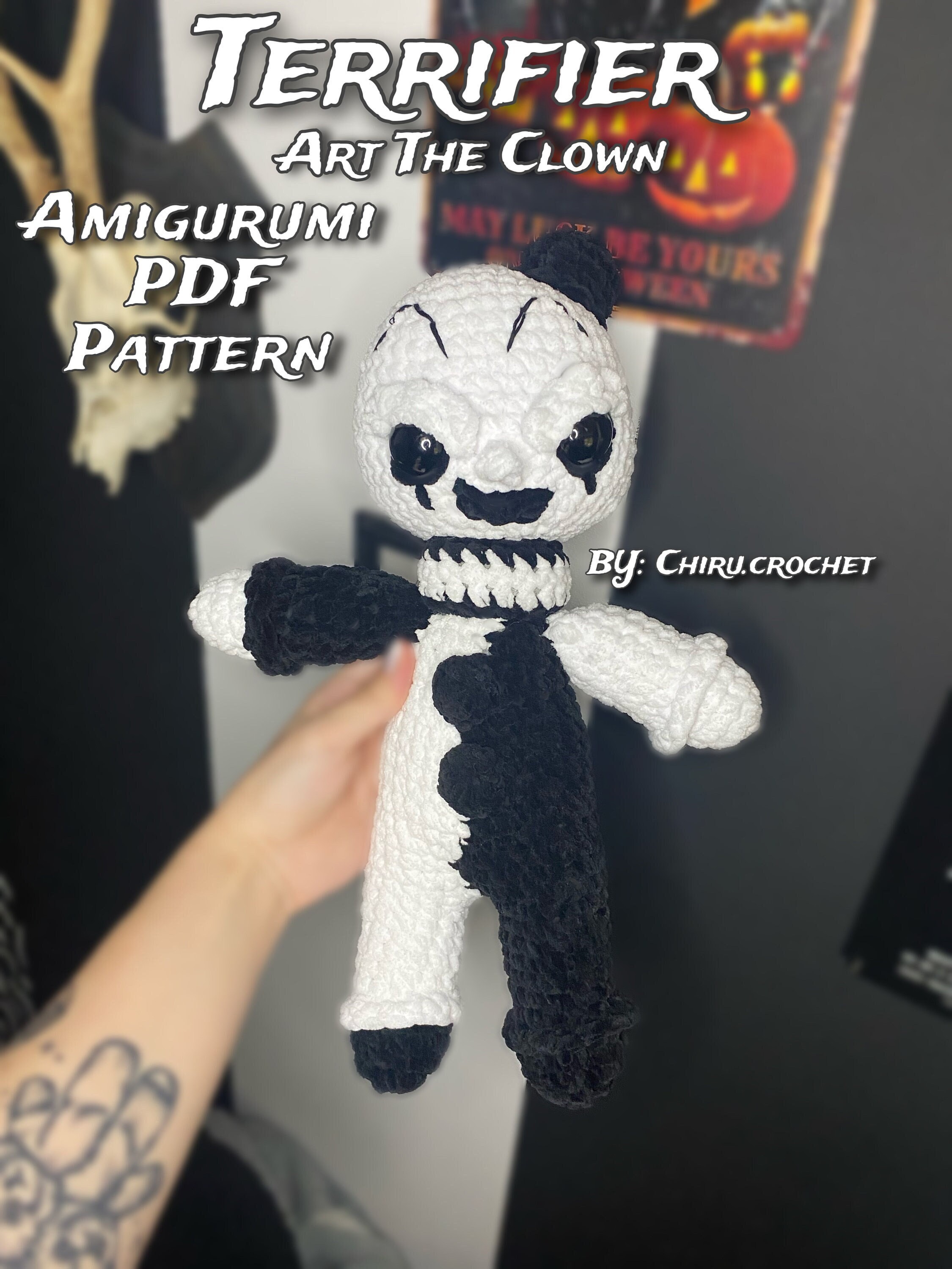 Clown Inspired by the Movie Series "terrifier" PDF Amigurumi Crochet ...