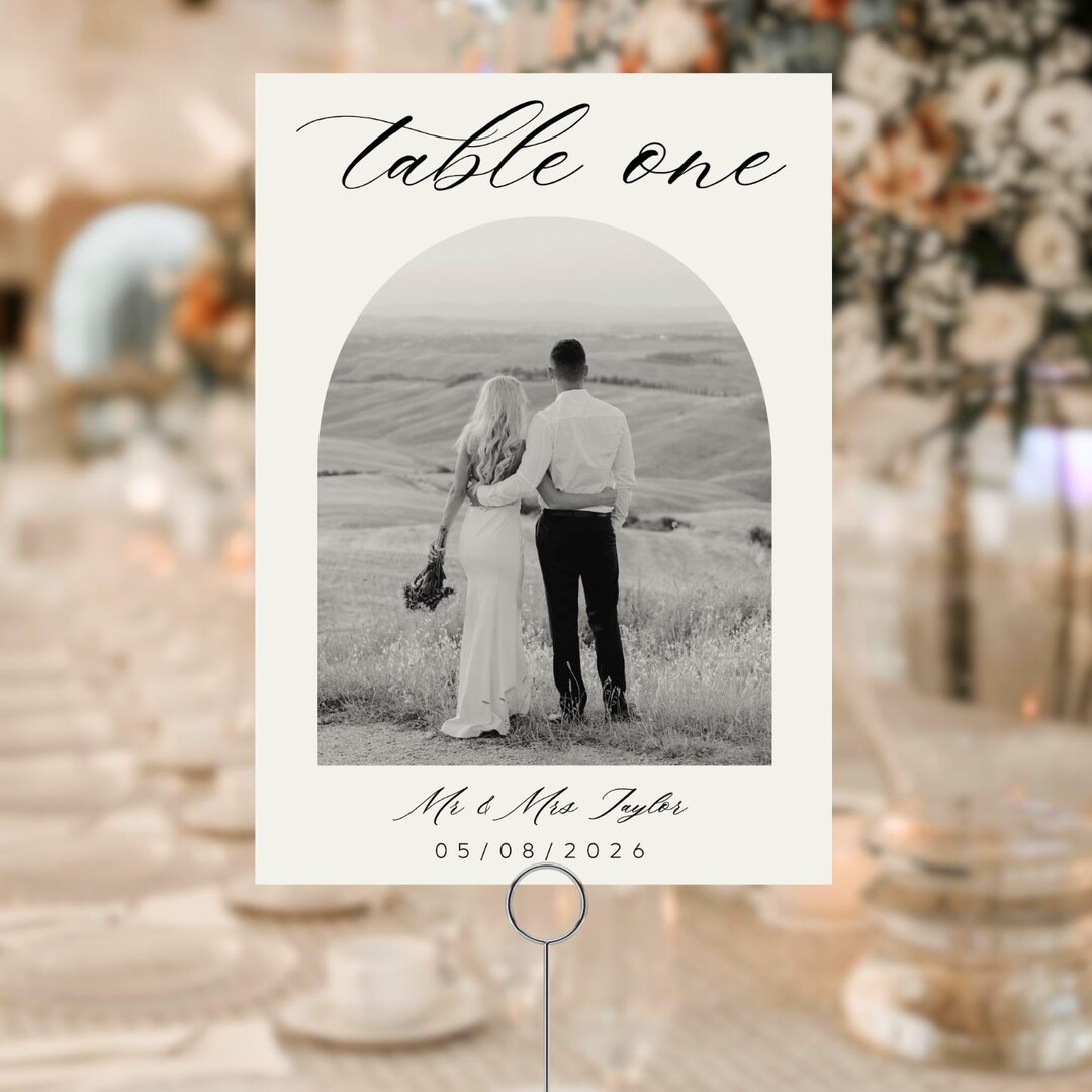 Photo Table Names, Table Name Cards, Wedding Table Number, Personalised ...