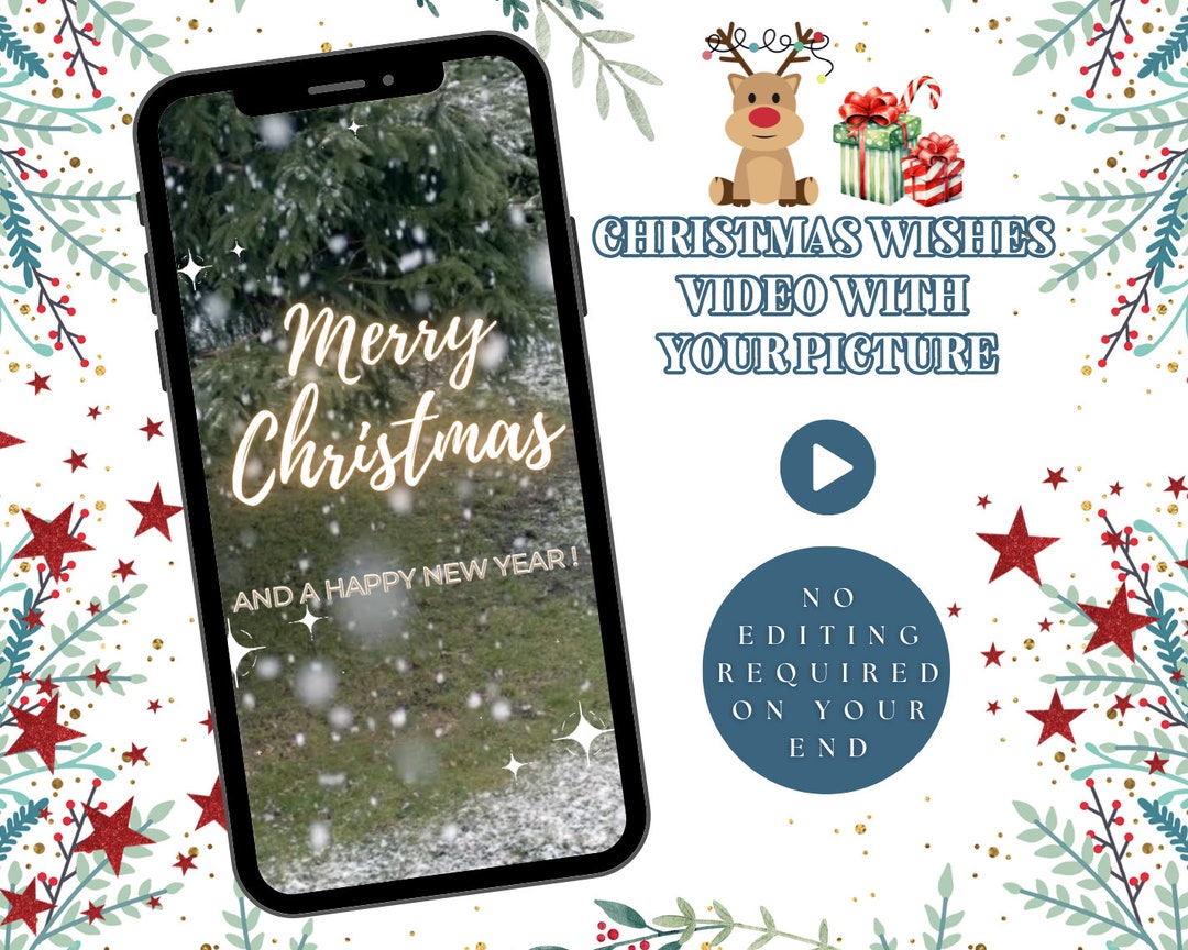 Christmas Video Wishes, Video Wishes With Your Photo, Animated Video ...