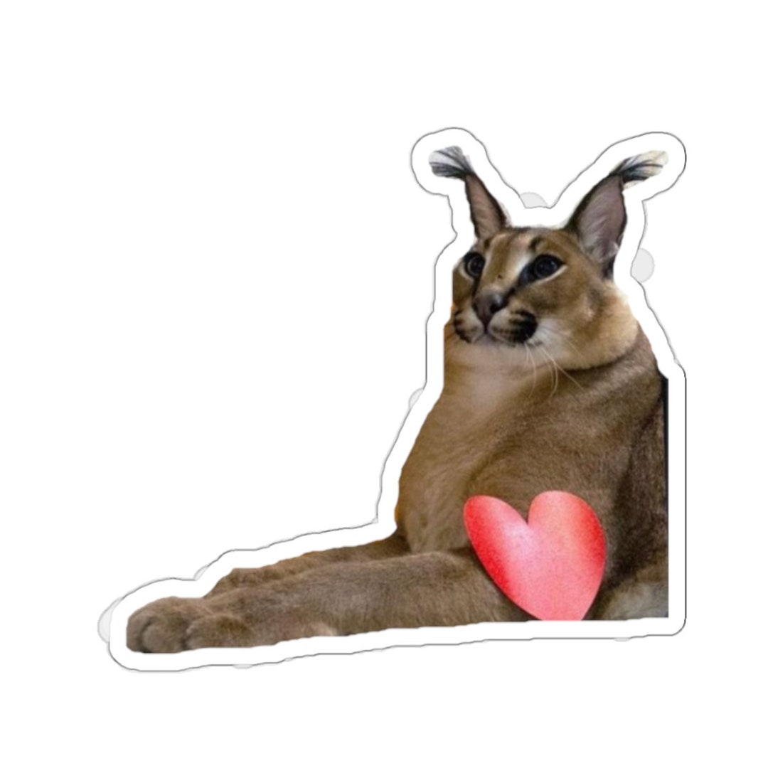 Romantical Floppa Sticker Funny Meme Caracal Cute - Etsy