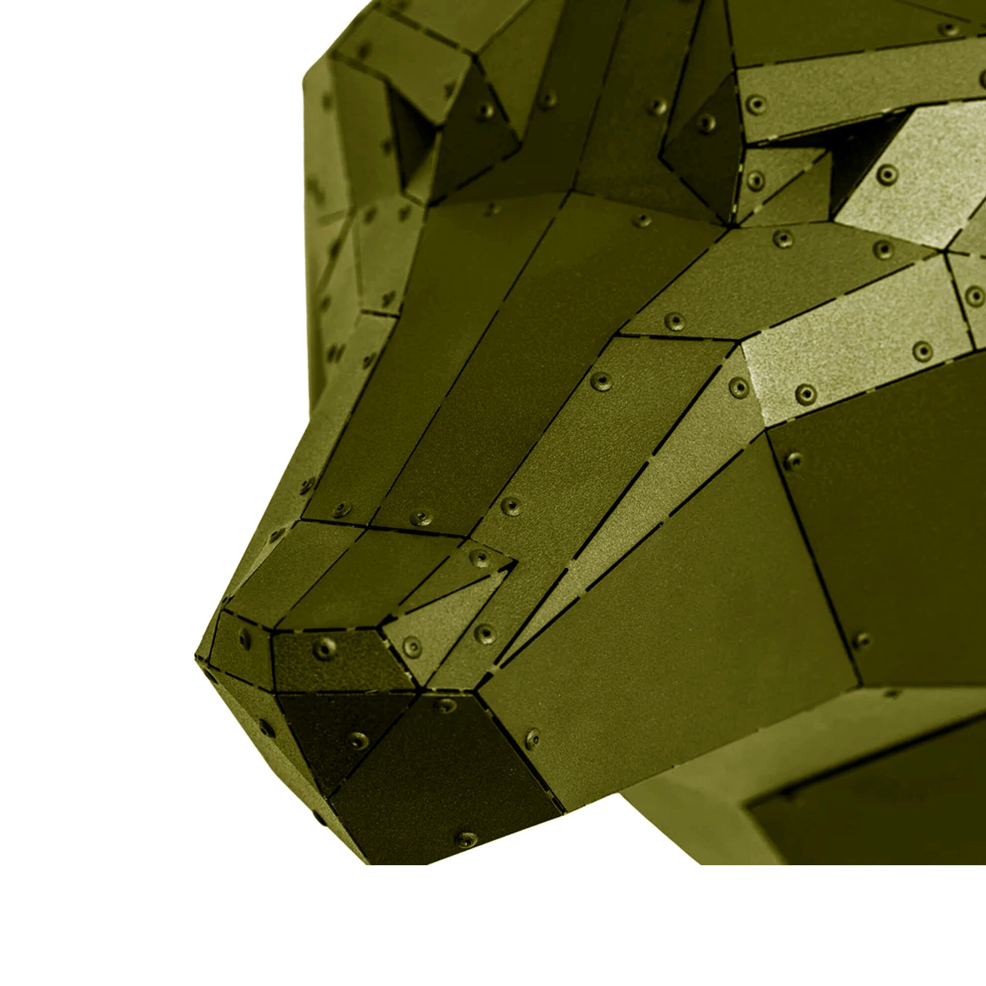 3D Animal Wall Decor Wolf Sculpture, Geometric Metal Sculpture Wolf ...