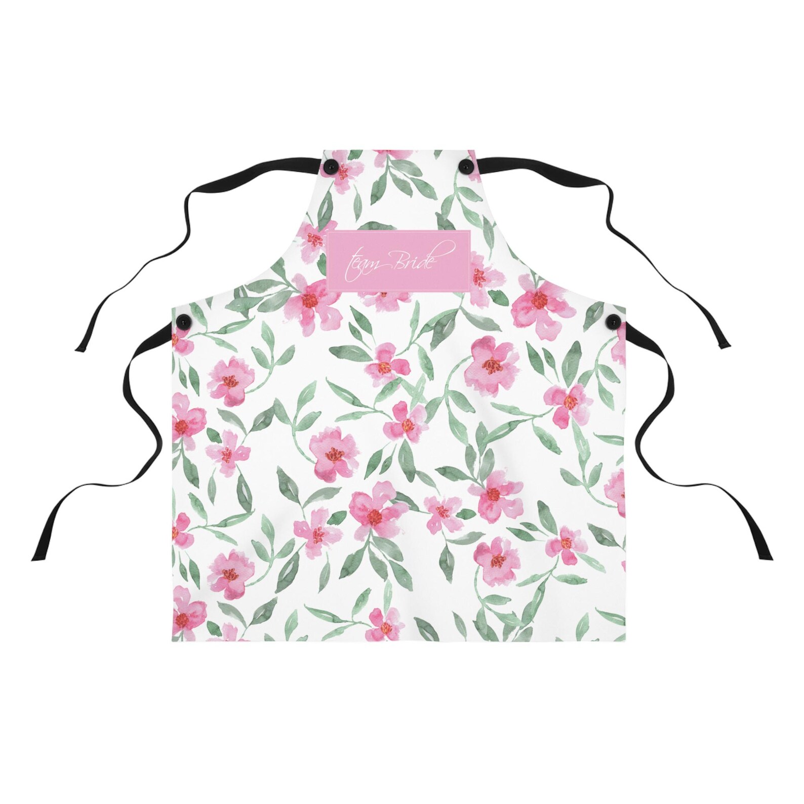 Floral Bachelorette Party Apron Team Bride Gift for Her, Floral Kitchen ...