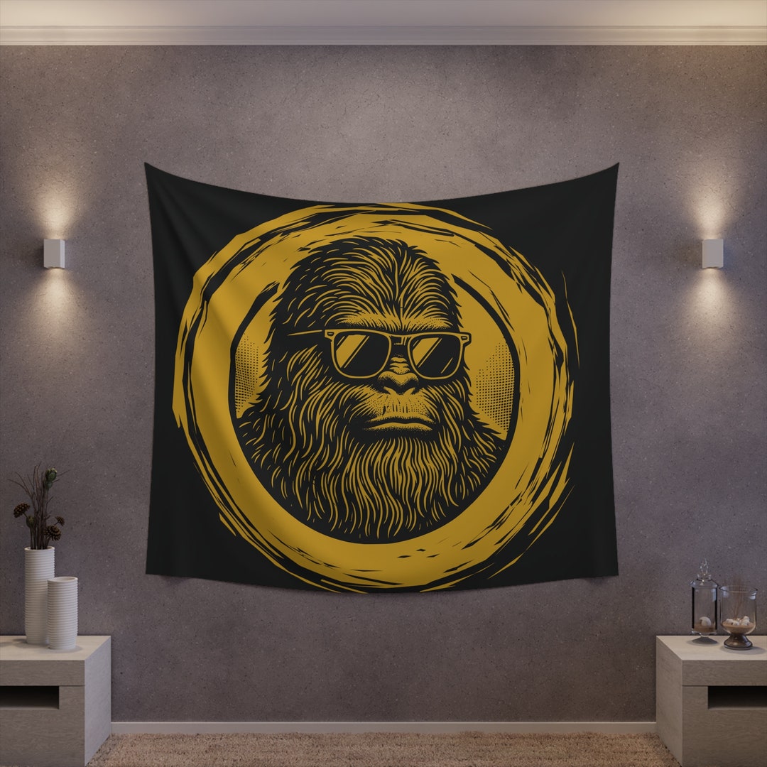 Cool Bigfoot/sasquatch Wall Tapestry, Sasquatch Decor, Bigfoot Gift ...