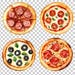 22 Watercolor Pizza PNG Clipart | Hand-painted Pizza Slices & Whole ...