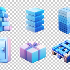3D Logistics Icon Set – 47 PNG Supply Chain Cliparts (digital Download ...