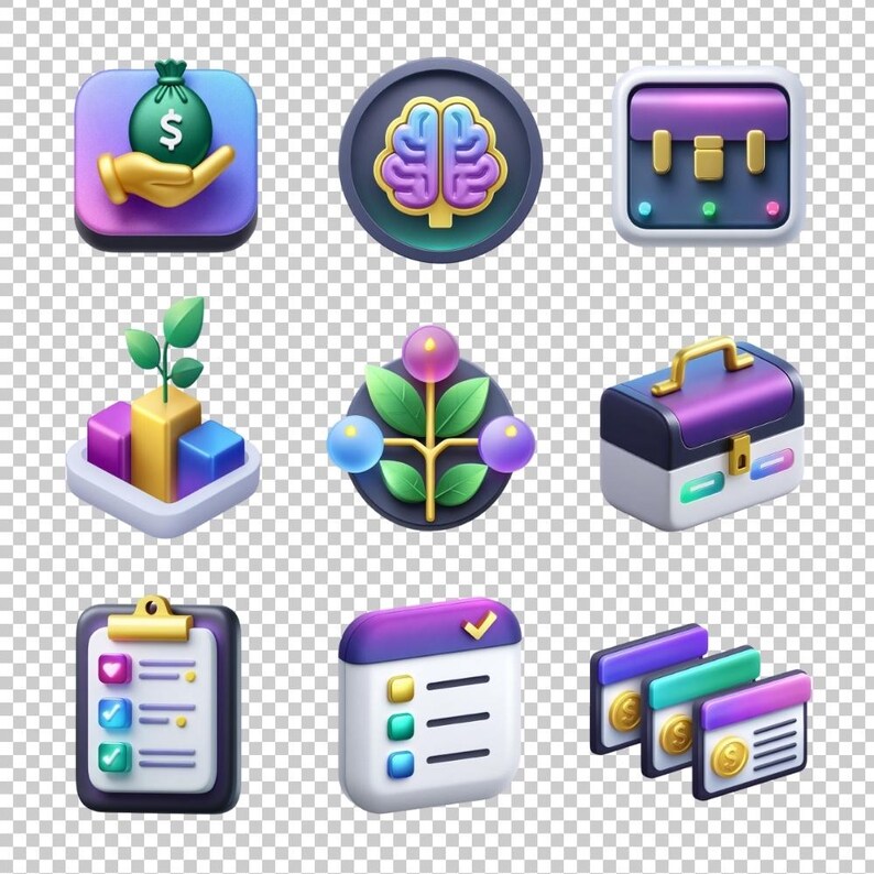 81 3D Financial Growth PNG Transparent Background | 3D Icon, Investment ...
