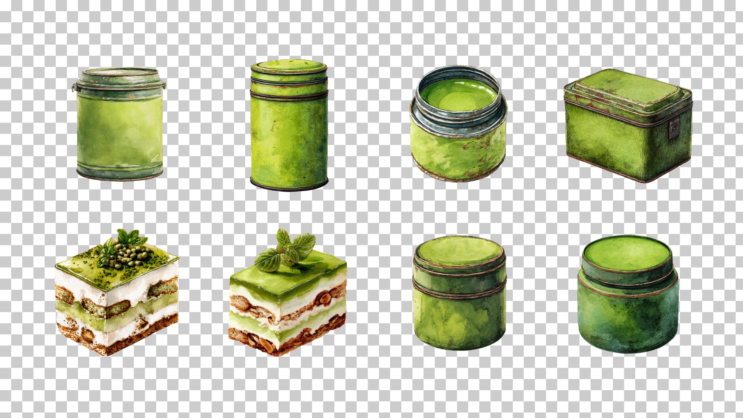 88 Matcha PNG Clipart Set | Transparent Green Tea Clipart, Matcha Latte ...