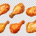 30 PNG Bundle Watercolor Fried Chicken | Hand-painted Wings, Drumsticks ...