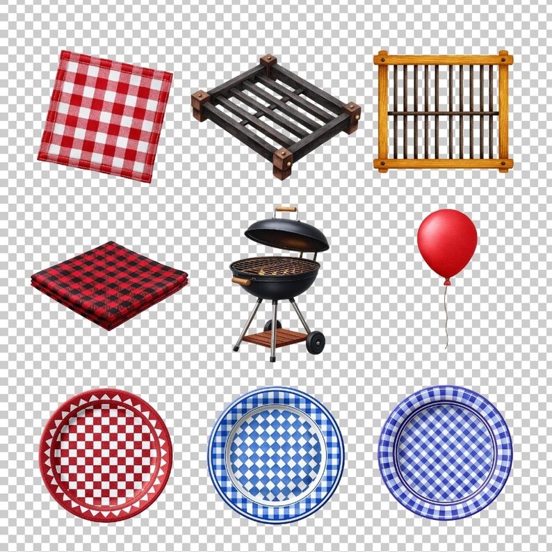 81 BBQ Party PNG Transparent Background | Realistic Illustration, Grill ...