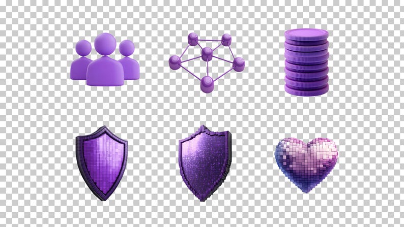 Purple 3D Game Item Clipart – RPG Icons, Twitch Emotes (PNG Set) - Etsy