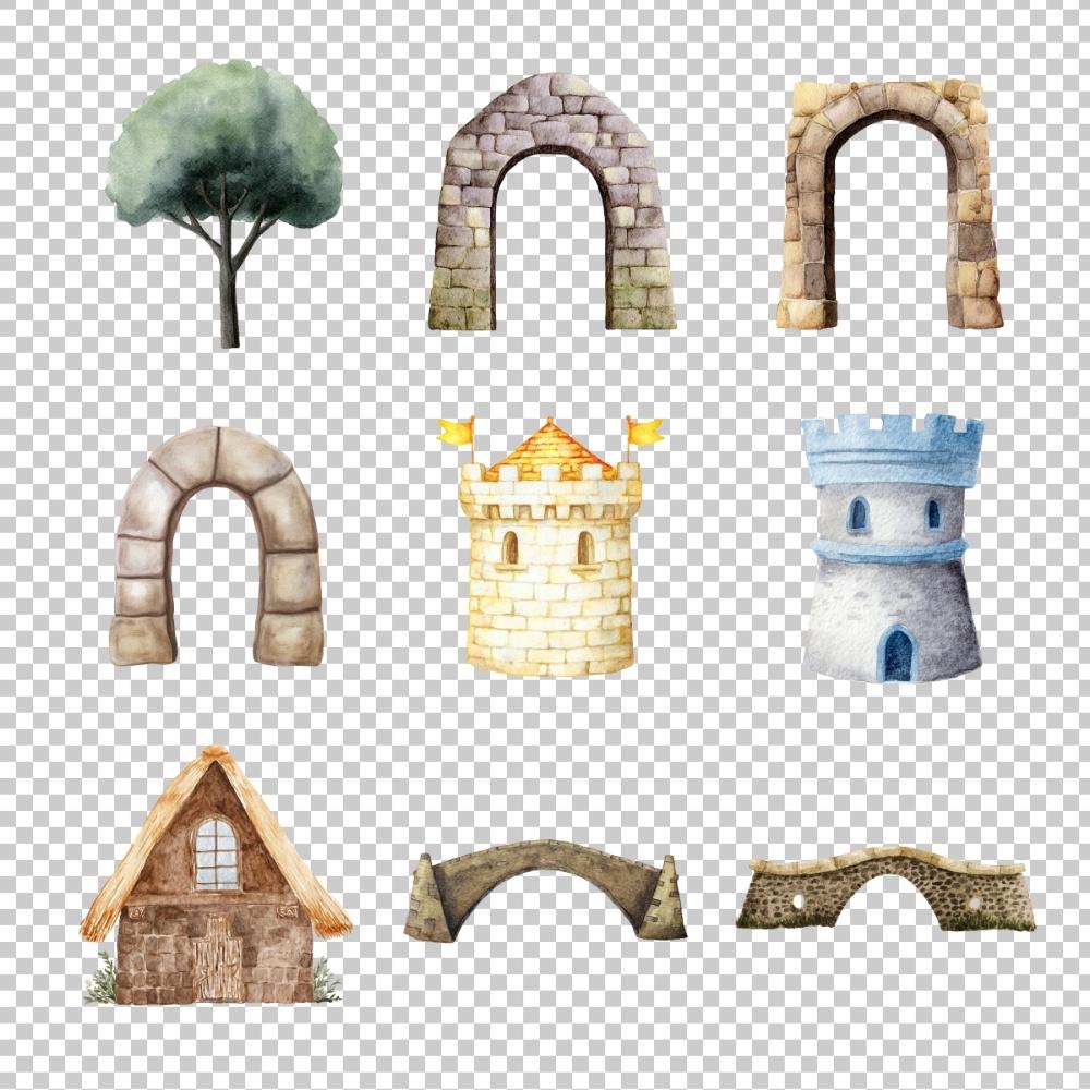 81 Medieval Fantasy PNG Transparent Background | Watercolor Knight ...