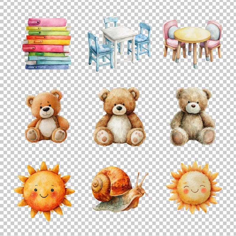 81 Kindergarten PNG Transparent Background | Watercolor School Bus ...
