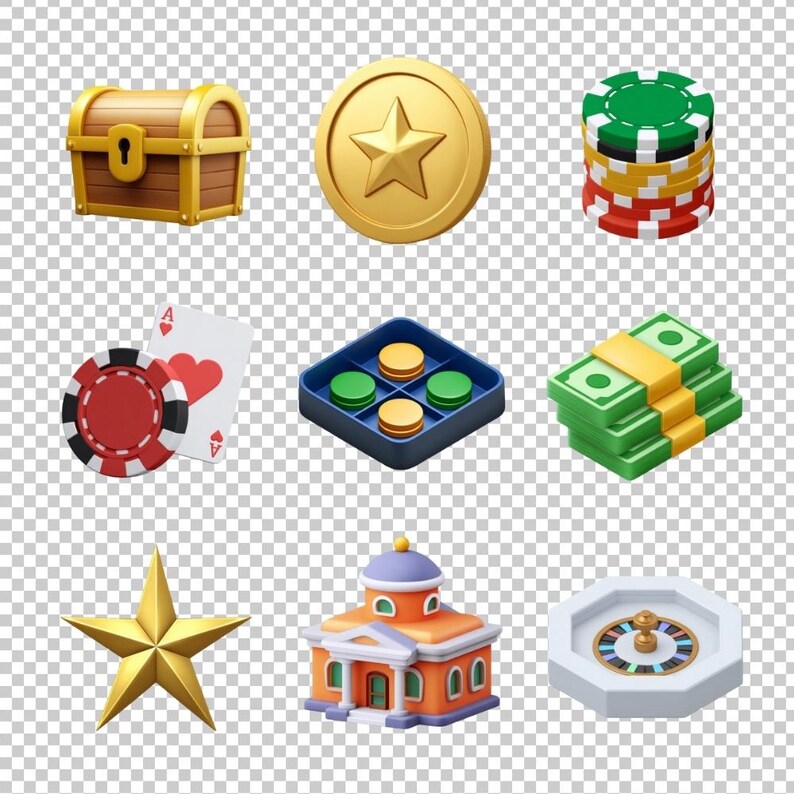 80 3D Casino PNG Transparent Background | 3D Icon, Gambling, Poker ...
