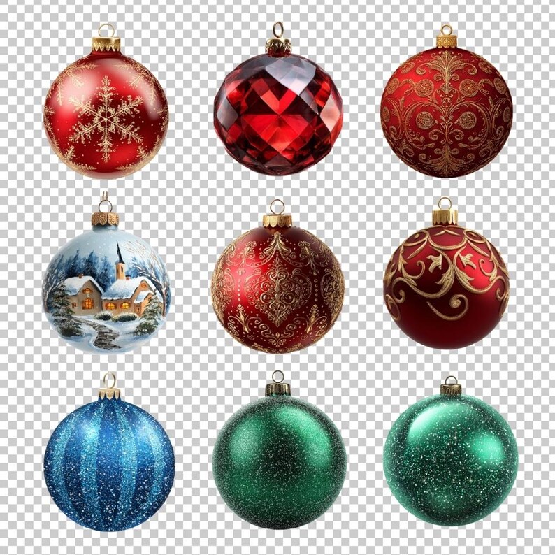 76 Christmas Asset PNG Transparent Background | Realistic Illustration ...