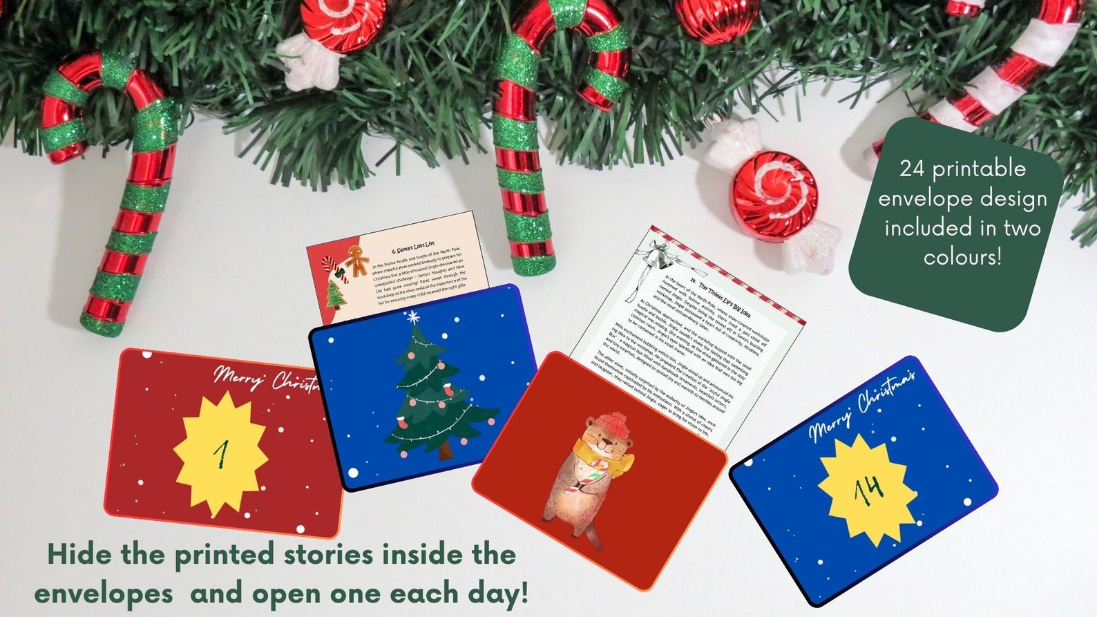 Story Advent Calendar for Kids and Adults, Christmas Printable Digital ...