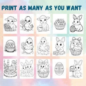 Easter Coloring Pages, Book for Kids, Toddlers, Preschool – Fun & Easy ...