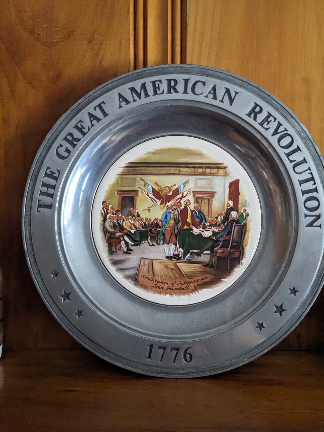 The Great American Revolution Pewter Plate declaration - Etsy