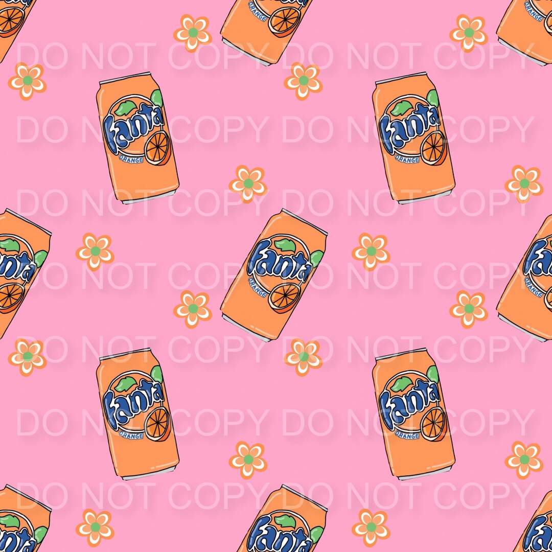 Fanta Floral Orange Soda Seamless File - Etsy