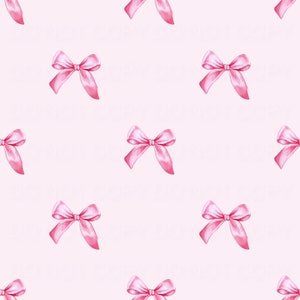 Pink Coquette Seamless Pattern, Repeating Pattern Files for Girls, Girl ...