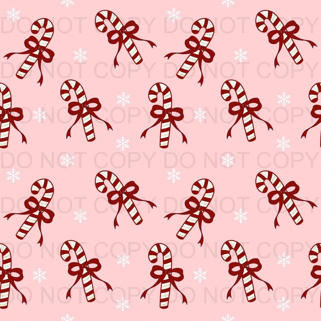 Coquette Candy Canes Seamless - Etsy