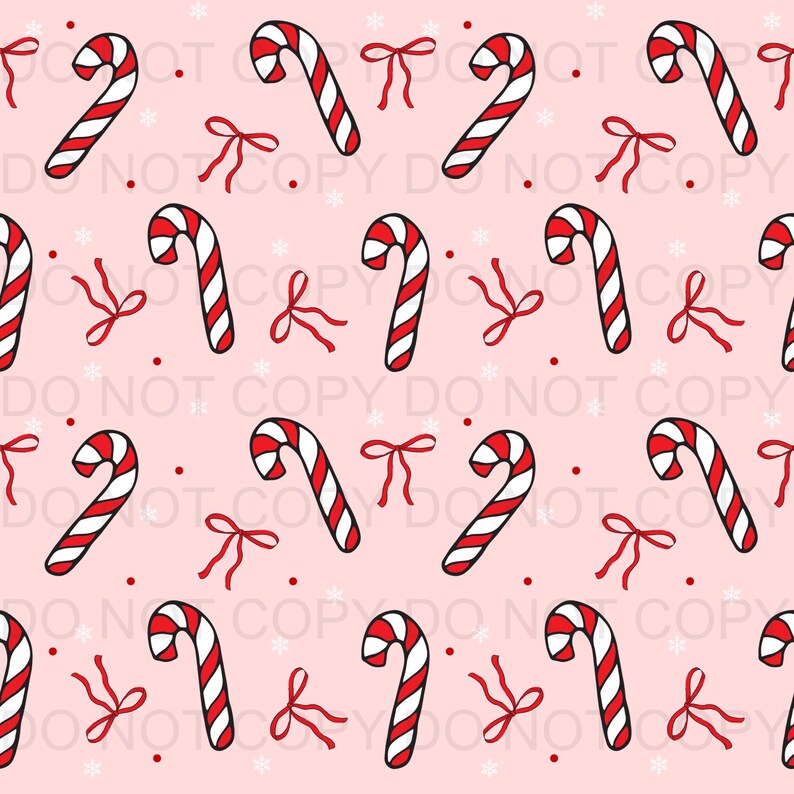 Coquette Candy Canes Seamless - Etsy