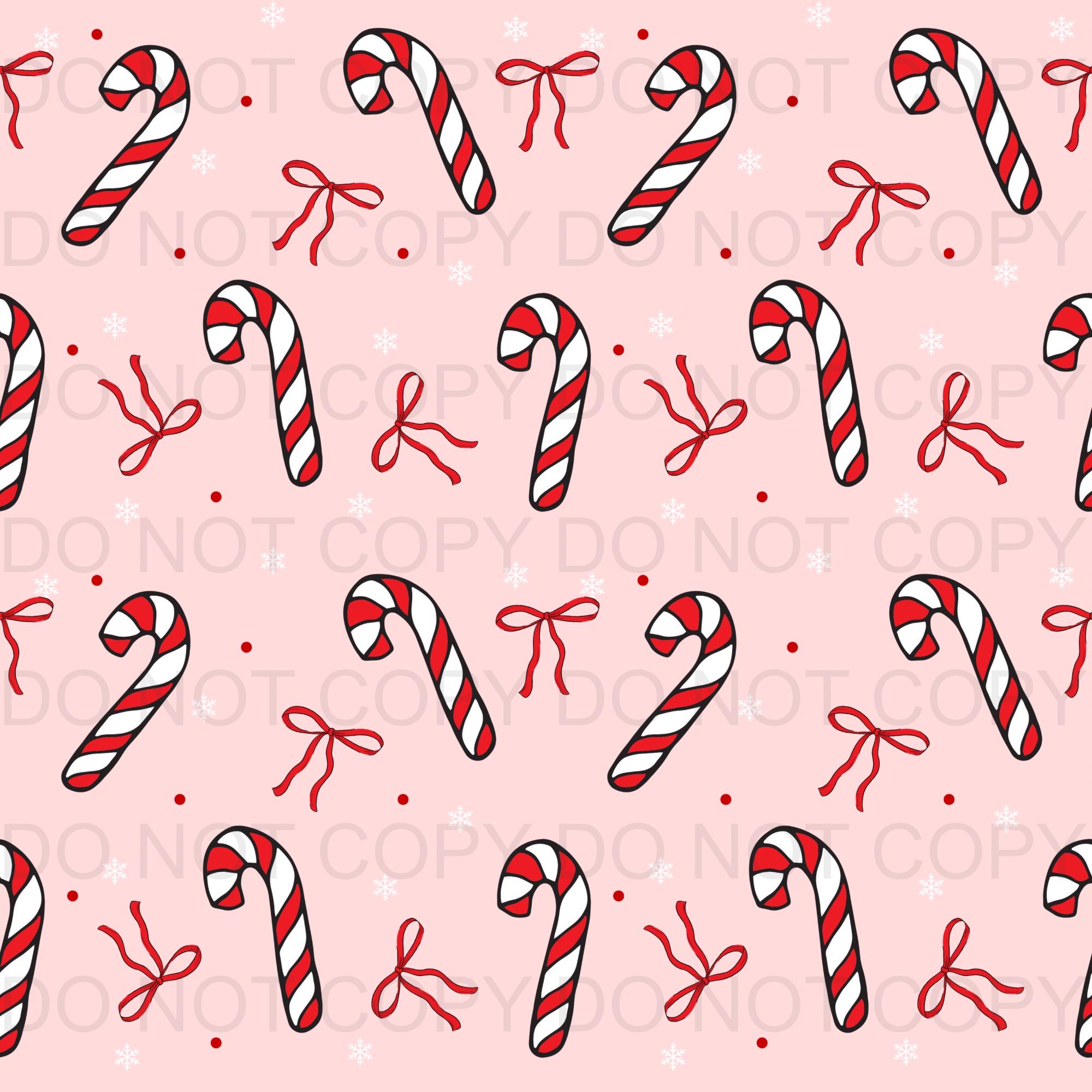 Coquette Candy Canes Seamless - Etsy