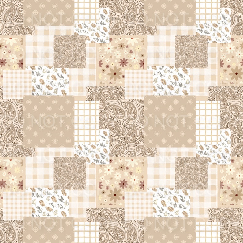 Patchwork Seamless File. Floral, Paisley, Checkered - Etsy