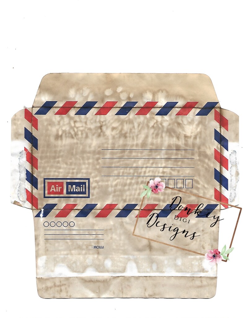 Printable Vintage Style Envelopes, DIGITAL Download, for Snail Mail ...