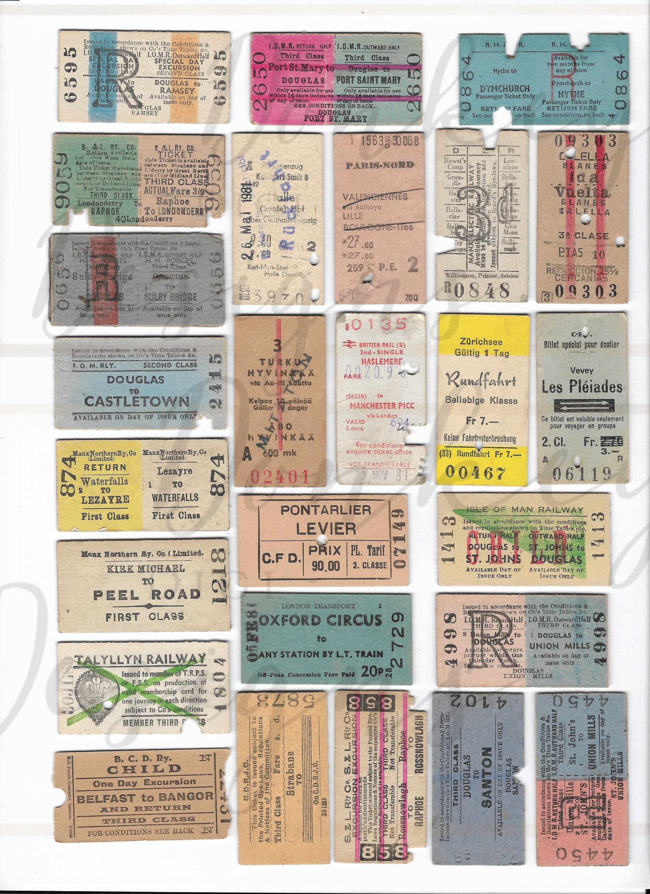 DIGITAL Vintage Train Tickets, Old Ticket Images, Railroad Tickets ...