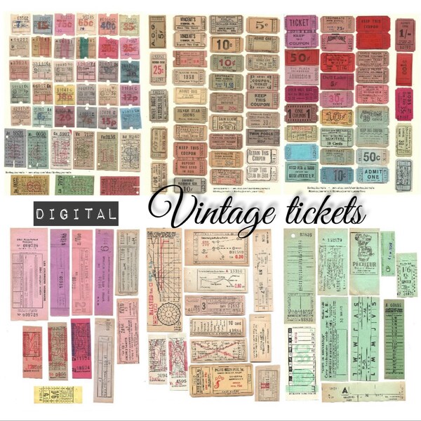 Old Tickets - Etsy