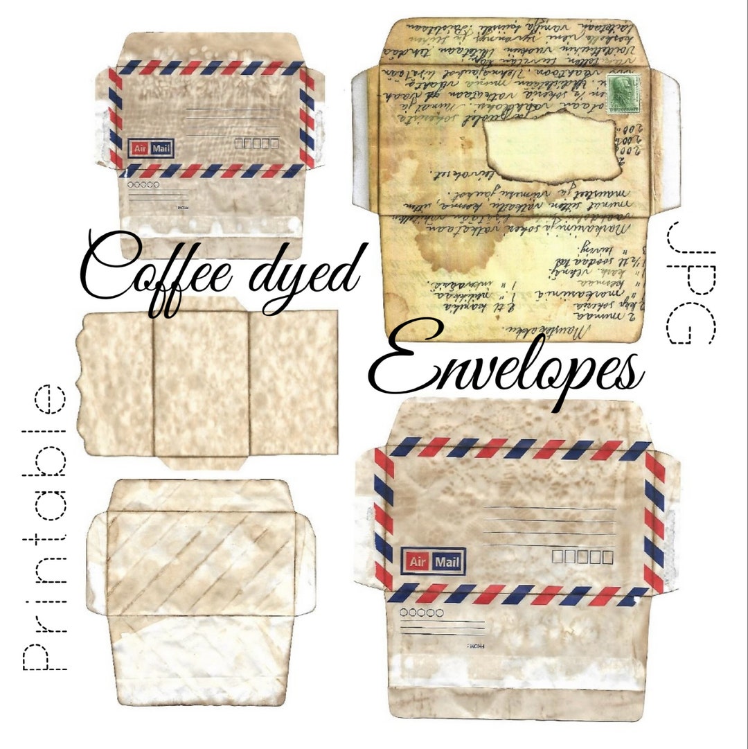 Printable Vintage Style Envelopes, DIGITAL Download, for Snail Mail ...