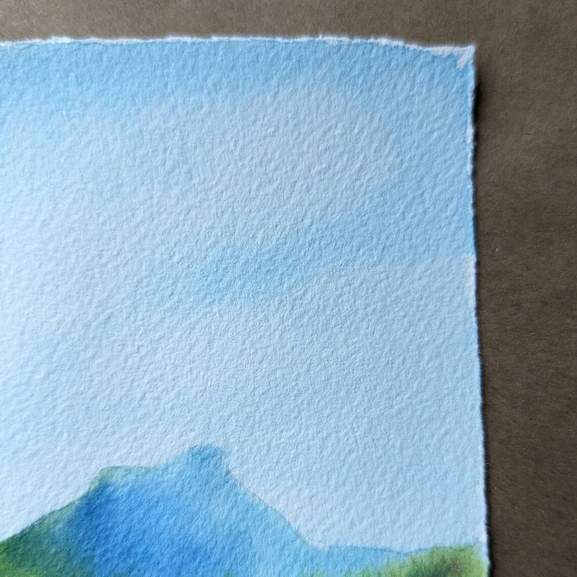 Small Original Watercolor Painting Camel's Hump Vermont Landscape Art ...