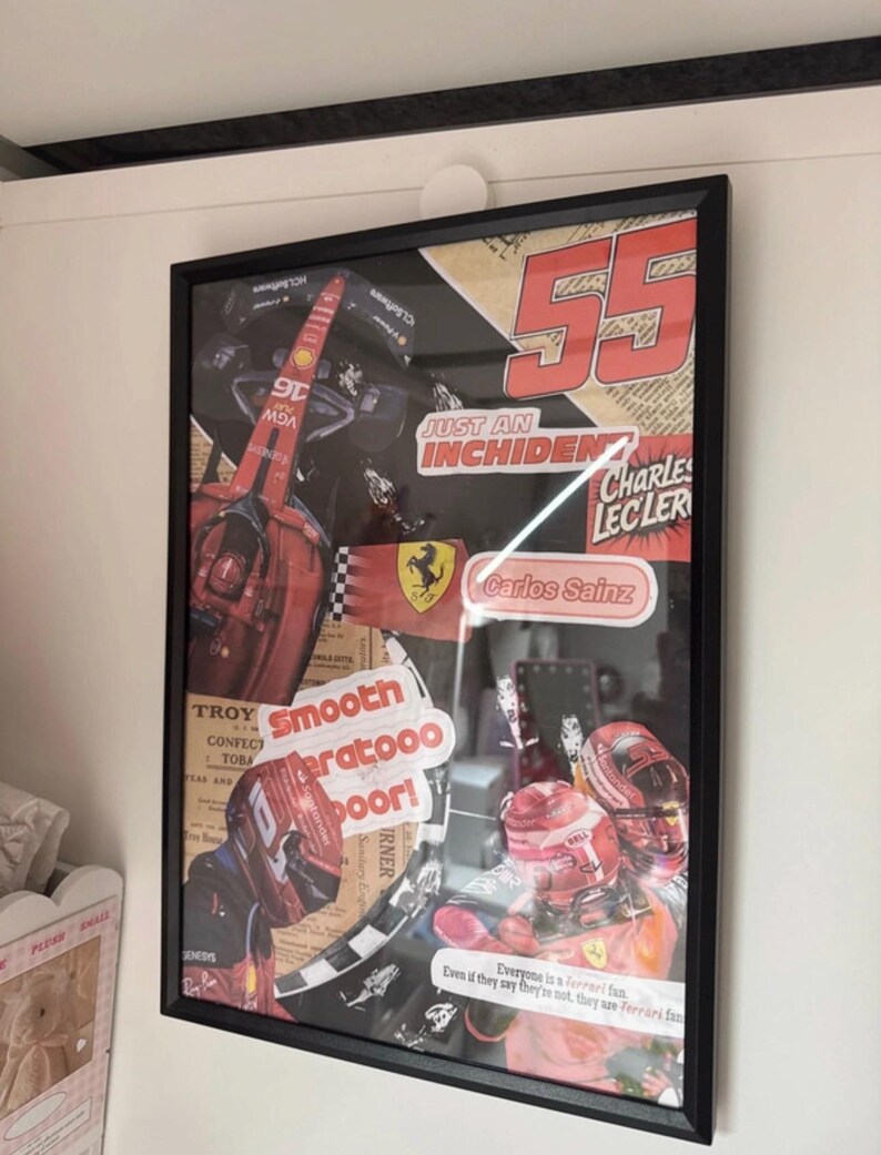 F1 Formula 1 Racing Lewis Hamilton Charles Leclerc Photo Frame Room ...