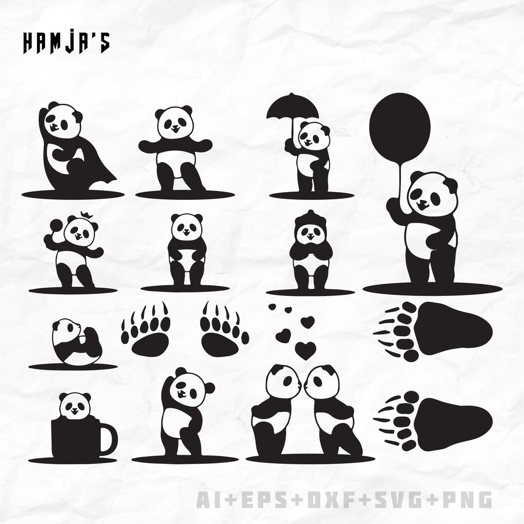 Panda Svg Cute Panda Svg Cute Panda Svg Cute Panda Clipart Panda Shirt