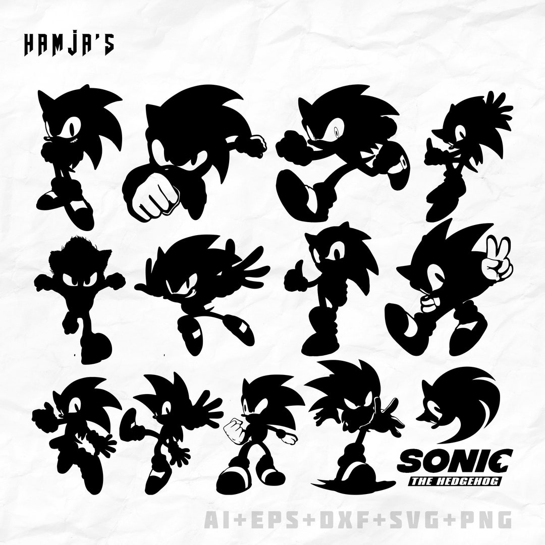 The Hedgehog Svg Sonic Svg Sonic Head Svg Sonic Png Layered Svg Bundle Svg Files For Cricut 