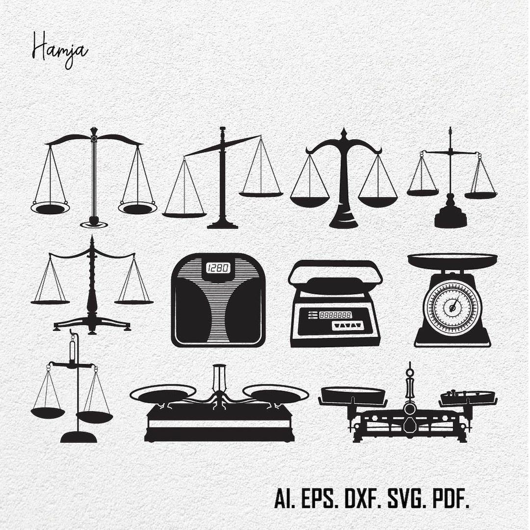 Scale Clipart, Scales SVG, Scale Silhouette, Kitchen Scale, Medical Scale, Weight Scale, Balance ...