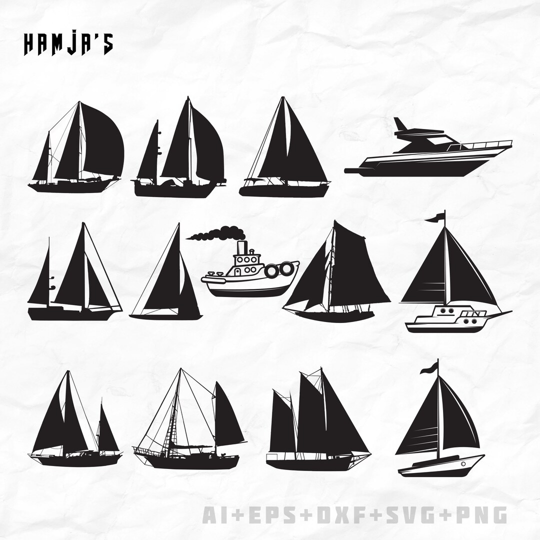 Boat SVG Bundle, Sail Boat Svg, Ship Svg, Speedboat Svg, Cruise Ship ...