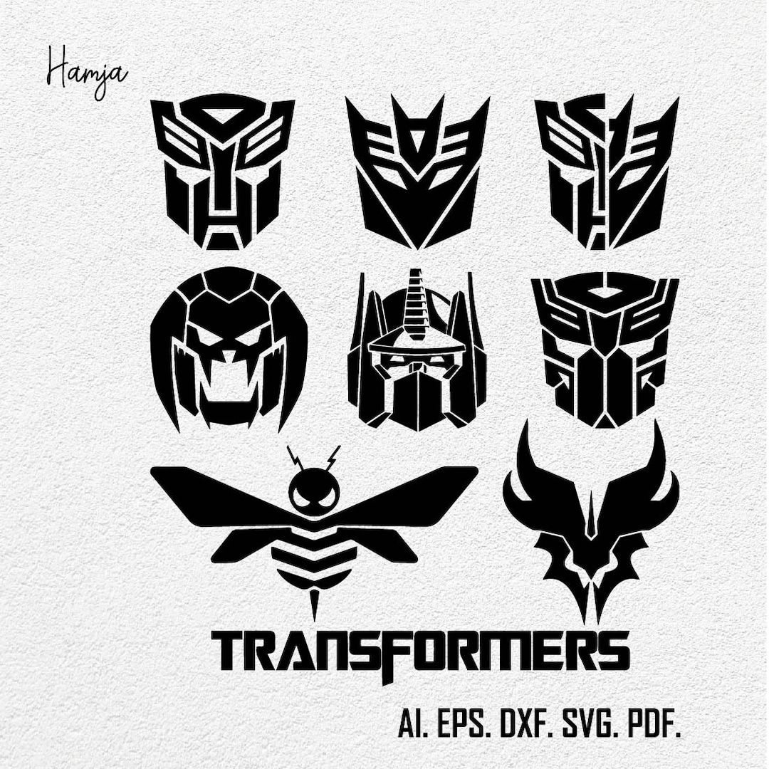 Transformers Svg, Transformer SVG Faces, Transformers Logo Layered SVG ...