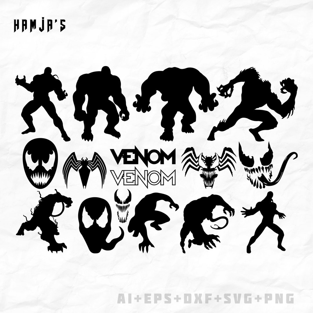Venom Svg Bundle , Cut File Cricut, Svg Bundle, Venom Printable Vector ...