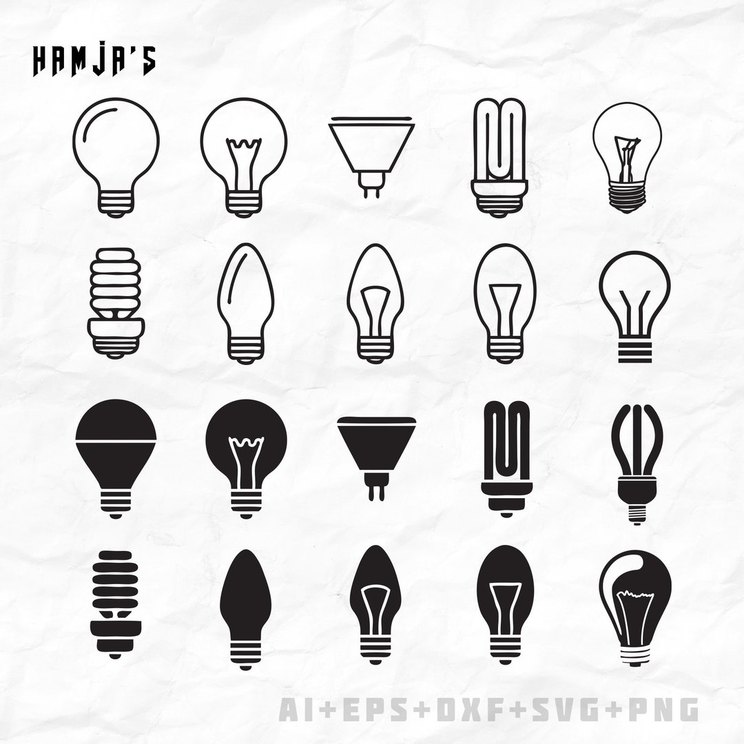 Light Bulb SVG Bundle, Light Bulb PNG Bundle, Light Bulbs Svg, Light ...