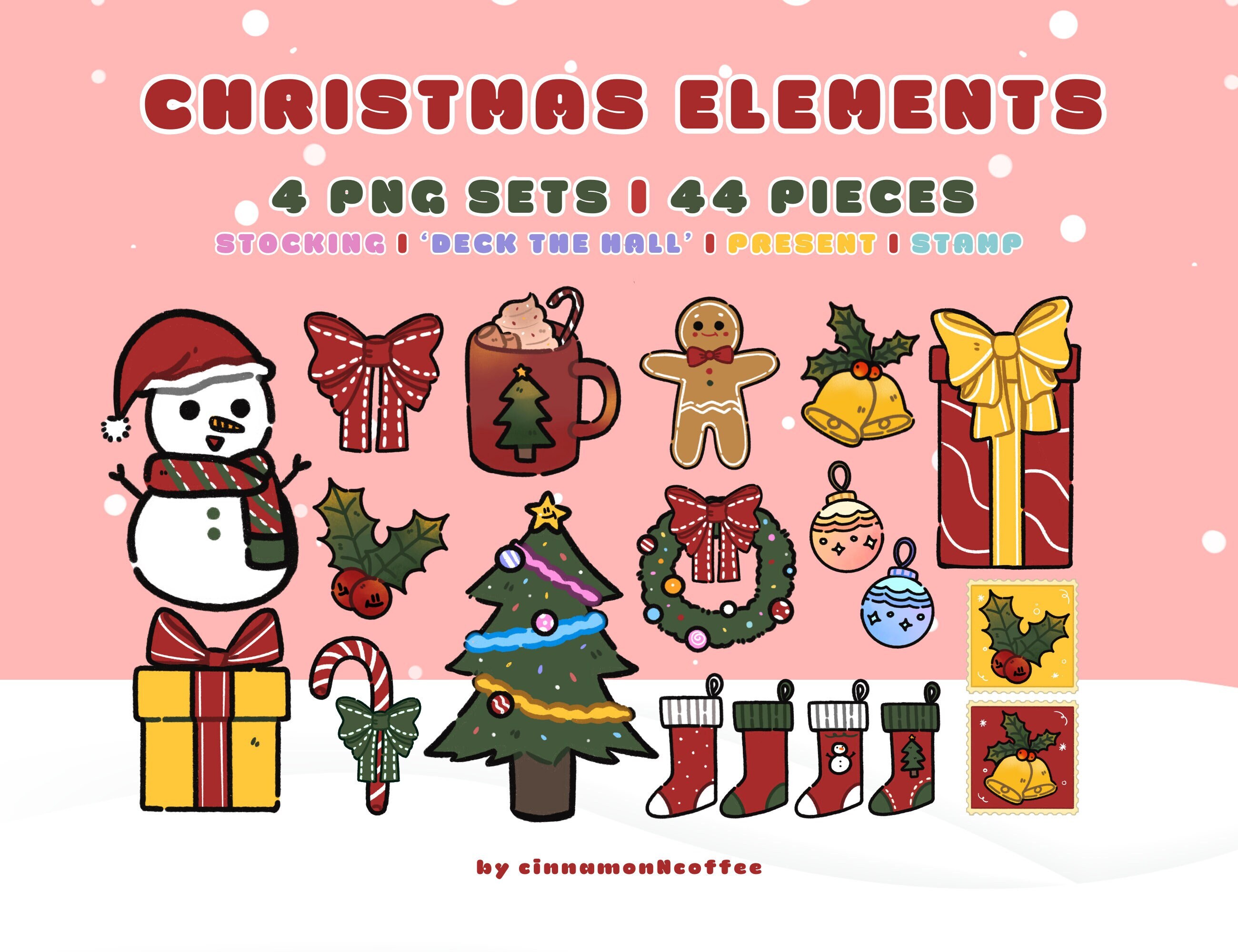Cute Christmas PNG Clipart, Christmas Graphic, Merry Christmas, Winter ...