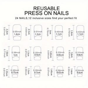 Four Sets of Colorful Press on Nails in Purples, Pink and Blue - Etsy