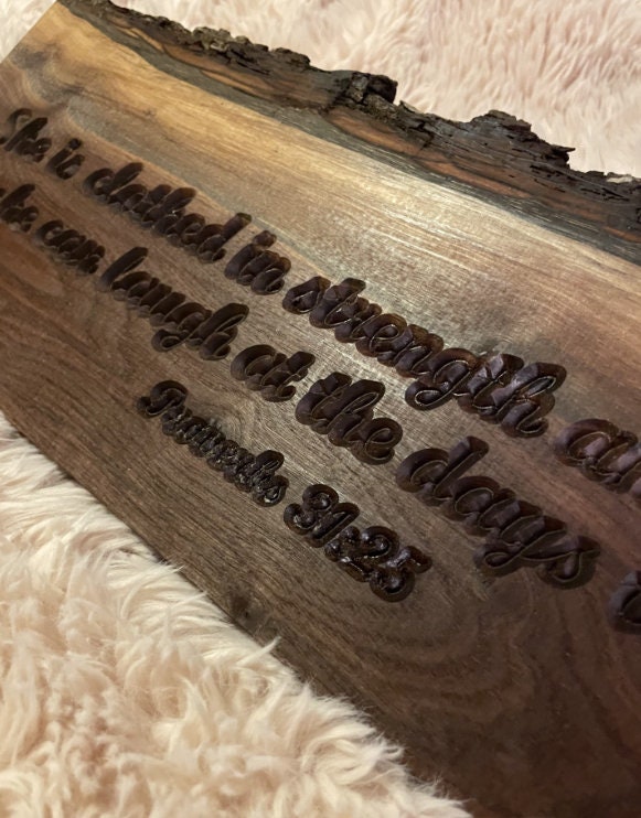 Live Edge Custom Wood Sign - Etsy