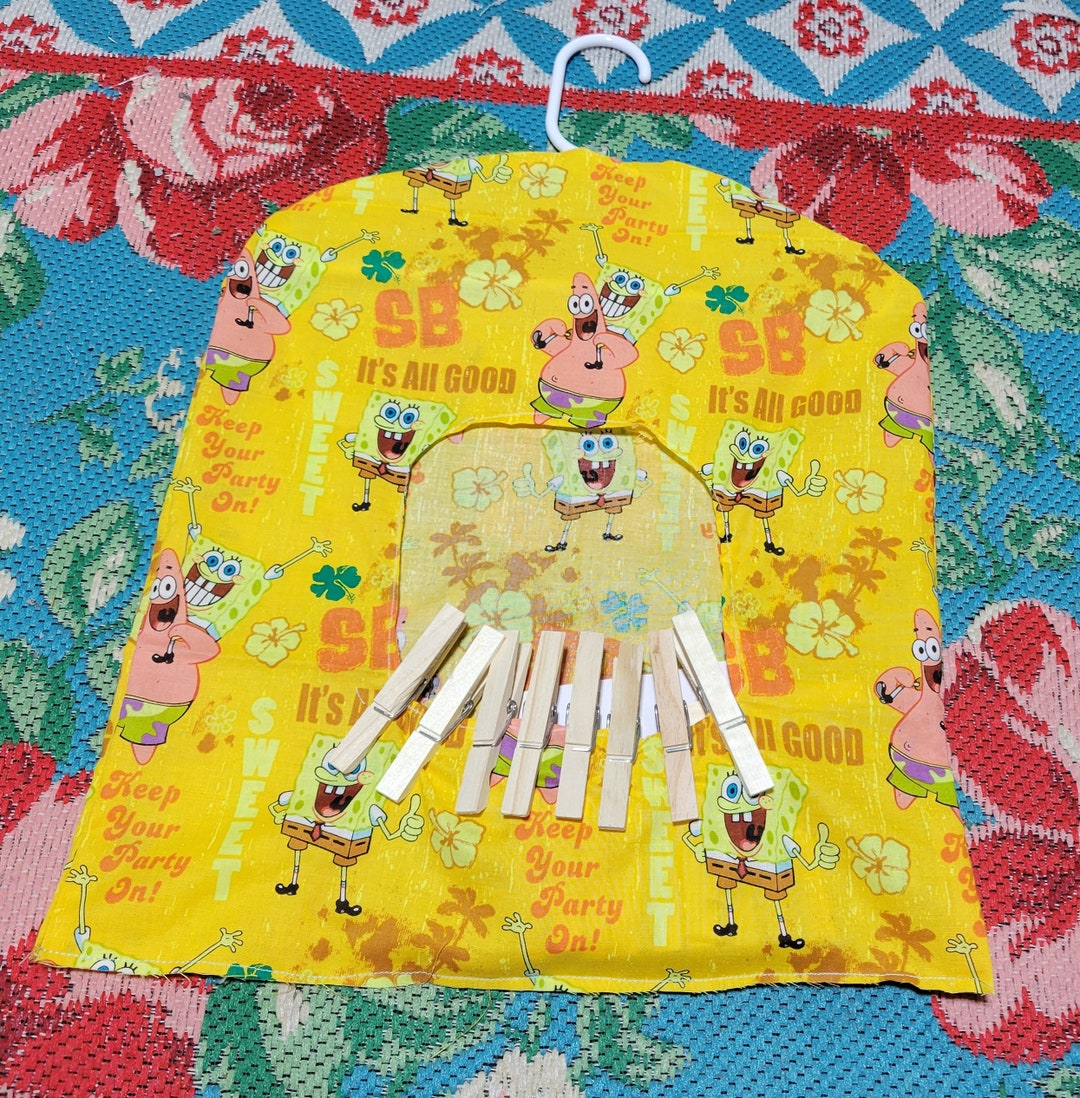Spongebob Clothes Pin Bag - Etsy