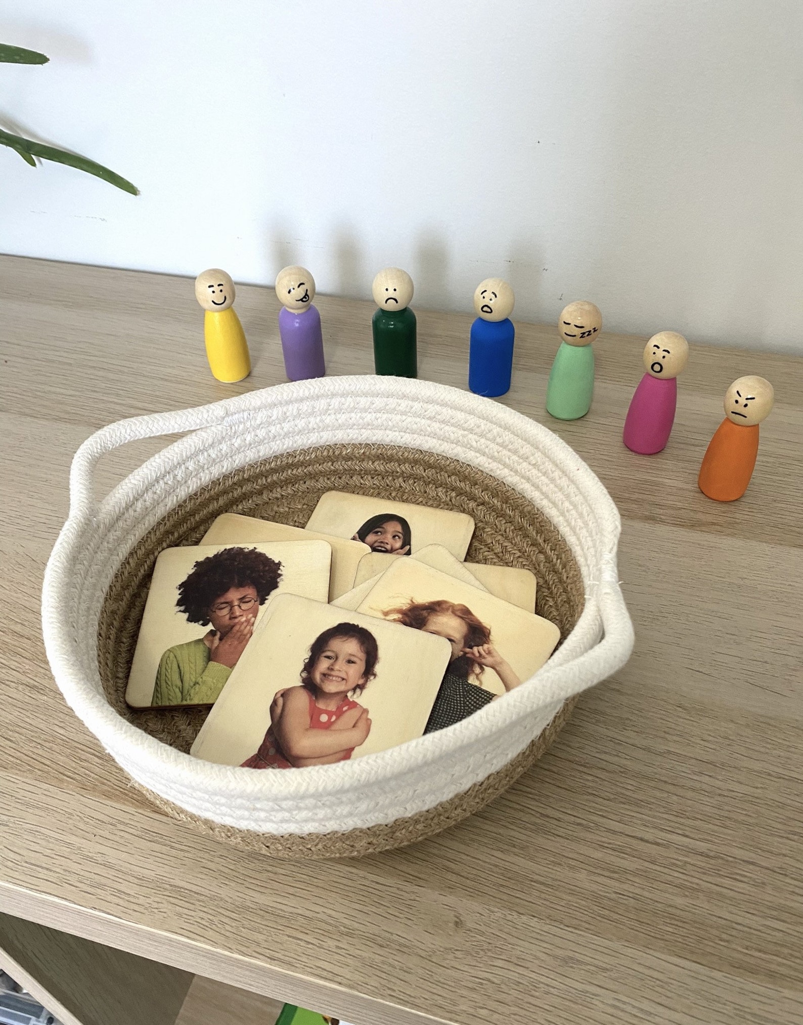 Emotions Peg People and Wooden Flashcards - Etsy