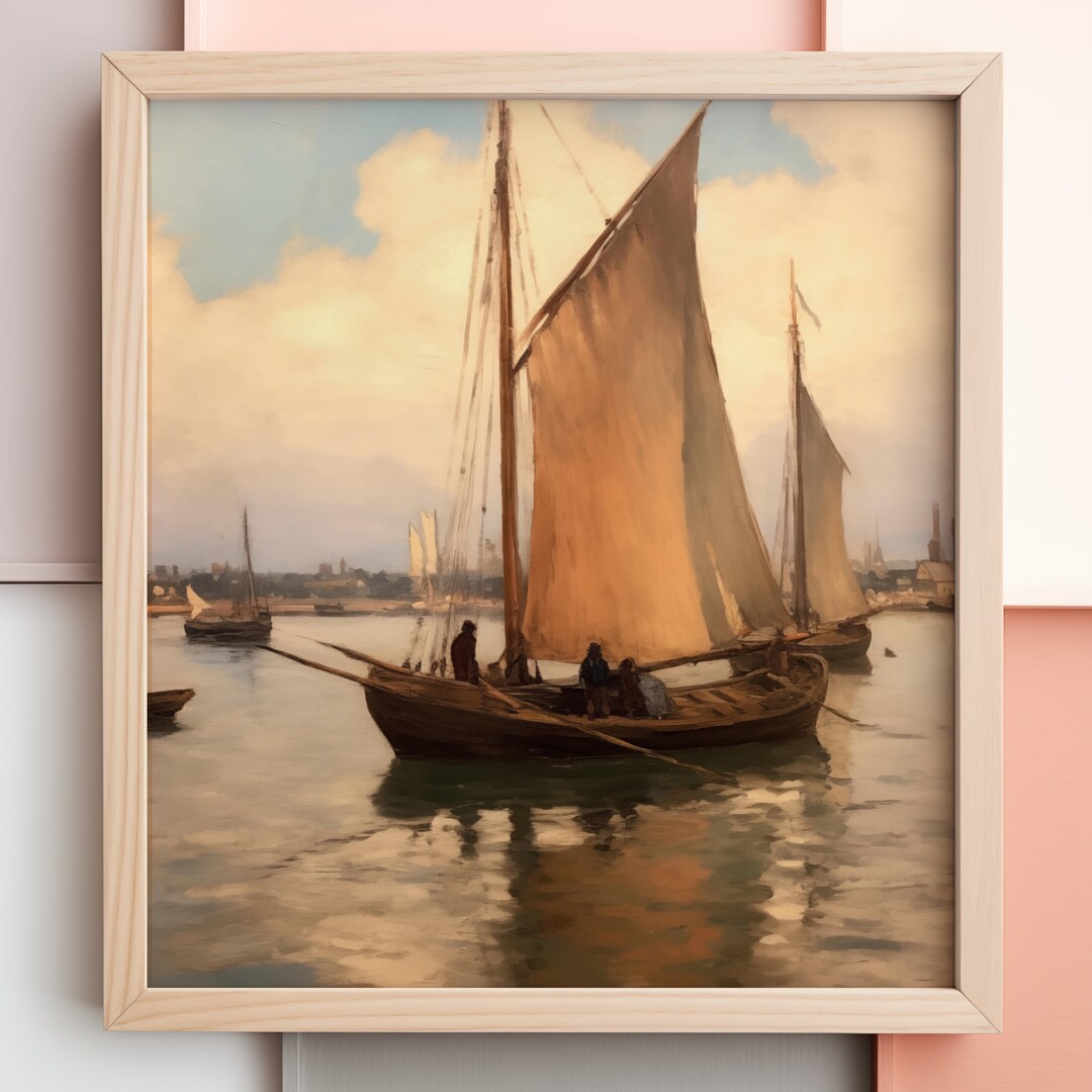 Romance of Ancient Times | Old Boats | Timeless Art | Oil Painting - Etsy
