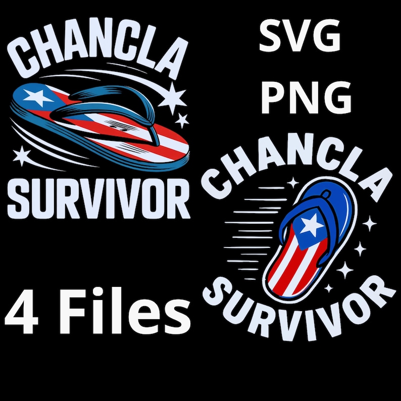 Chancla Survivor SVG PNG Bundle: Funny Puerto Rican Flip Flop Designs ...